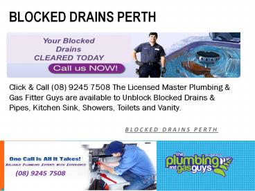 PPT – Blocked Drains Perth PowerPoint presentation | free to download ...