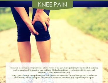 Knee pain presentation | free to download