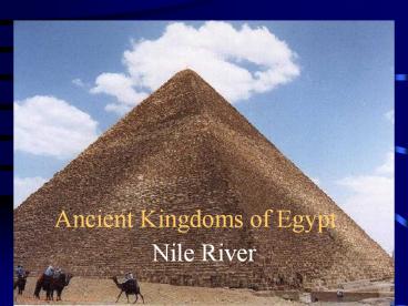 Ancient Kingdoms of Egypt presentation | free to view
