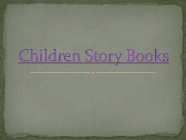 Children Story Books presentation | free to download