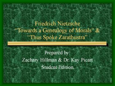 Friedrich Nietzsche presentation | free to download