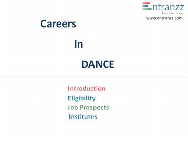 Careers In DANCE presentation | free to download