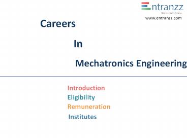 PPT – Careers In mechatronics engineering PowerPoint presentation ...