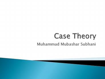 case theory presentation | free to download