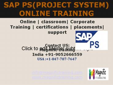 SAP PS ONLINE TRAINING IN USA|UK|CANADA presentation | free to download