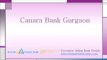 PPT – MICR code for canara bank gurgaon PowerPoint presentation | free ...