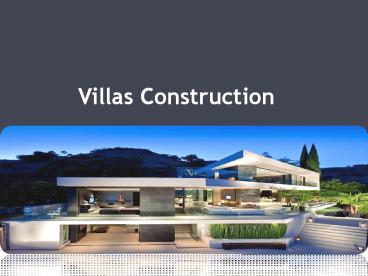 Villas Construction presentation | free to download