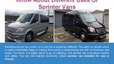PPT – Know About Different Uses Of Sprinter Vans PowerPoint ...