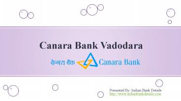 PPT – MICR code for Canara Bank Vadodara PowerPoint presentation | free ...