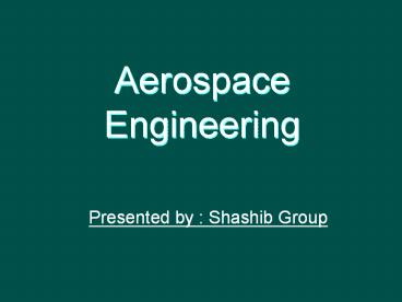 PPT – College for aerospace engineering in India PowerPoint ...