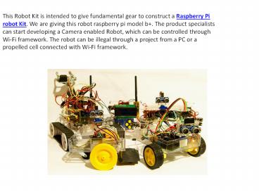 Raspberry Pi Robot Kit – Robomart presentation | free to download