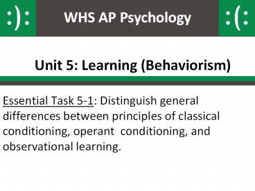PPT – Unit 5: Learning (Behaviorism) PowerPoint presentation | free to ...
