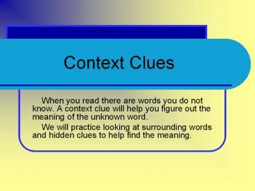 Context Clues presentation | free to download