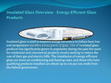 PPT – Insulated Glass Overview - Energy-Efficient Glass Products ...