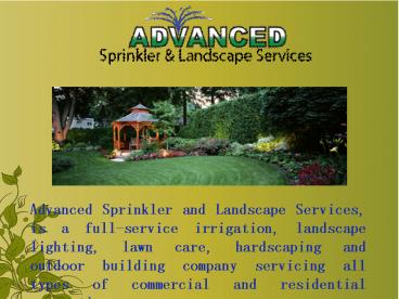 Outdoor Landscape Lighting presentation | free to download