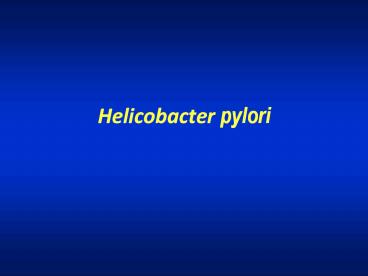 PPT – Helicobacter%20pylori PowerPoint presentation | free to download ...