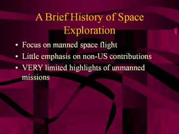A Brief History of Space Exploration presentation | free to download