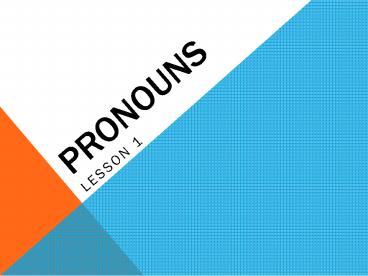 Pronouns presentation | free to view