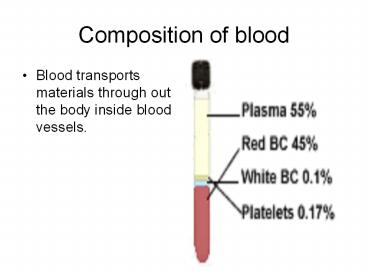Composition of blood presentation | free to download