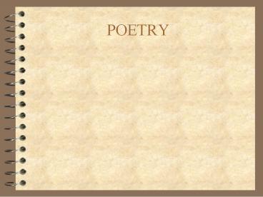 POETRY presentation | free to download