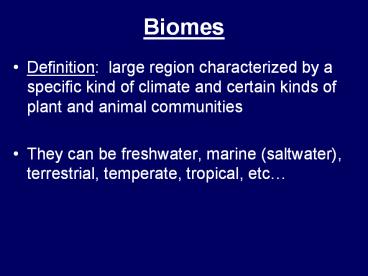 Biomes presentation | free to download