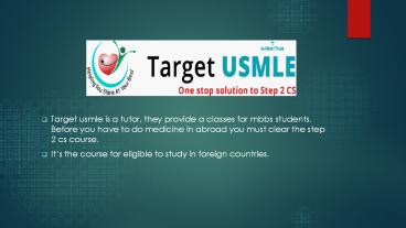 Step 2 cs mnemonics | Target Usmle presentation | free to download