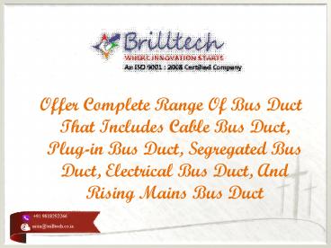 PPT – Segregated Bus Duct Manufacturers PowerPoint presentation | free ...