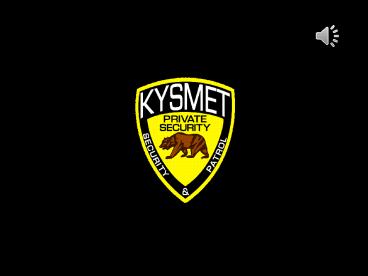 Kysmet Security & Patrol (1) presentation | free to download