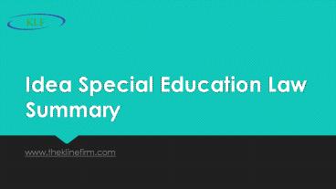 PPT – Idea Special Education Law Summary PowerPoint presentation | free ...