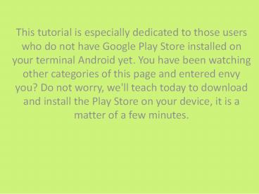PPT – Play Store with Google Market Place to access all app free ...