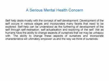 Self Help and Development presentation | free to download