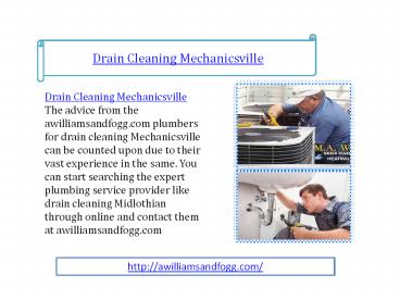 PPT – drain cleaning mechanicsville PowerPoint presentation | free to ...