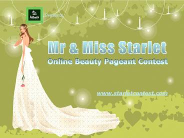 PPT – Mr & Miss Starlet Beauty Pageant Contest In Mumbai PowerPoint ...