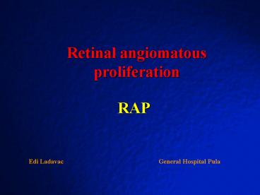 RAP presentation | free to view