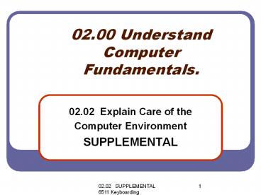 PPT – 02.00 Understand Computer Fundamentals. PowerPoint presentation ...