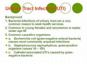 Urinary Tract Infection (UTI) presentation | free to download