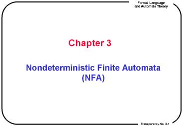 Nondeterministic Finite Automata (NFA) presentation | free to view