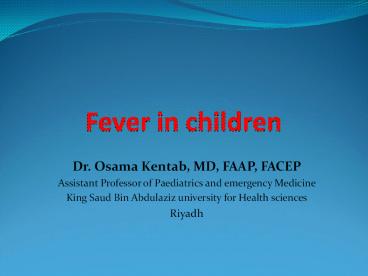 Fever in children presentation | free to download