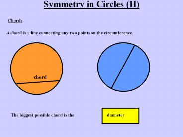 PPT – Symmetry in Circles (II) PowerPoint presentation | free to ...