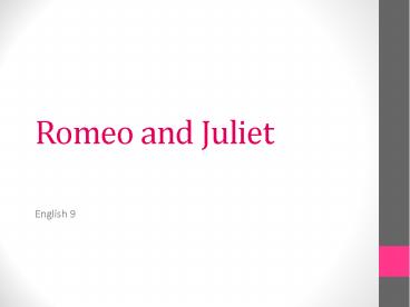Romeo and Juliet presentation | free to download