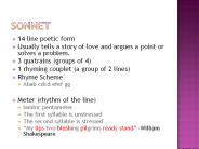 PPT – What's a sonnet? PowerPoint presentation | free to download - id ...