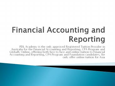 PPT – Financial Accounting and Reporting PowerPoint presentation | free ...