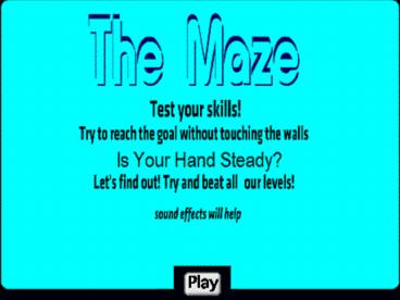 The Maze Game presentation | free to download