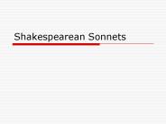 PPT – Sonnets PowerPoint presentation | free to view - id: 119e92-ZWJlY