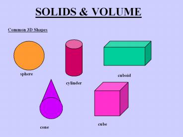 PPT – SOLIDS PowerPoint presentation | free to view - id: 825501-ZDEwN