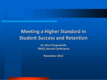 PPT – A Comprehensive Model of Student Retention PowerPoint ...