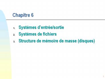PPT – Chapitre 6 PowerPoint presentation | free to download - id ...