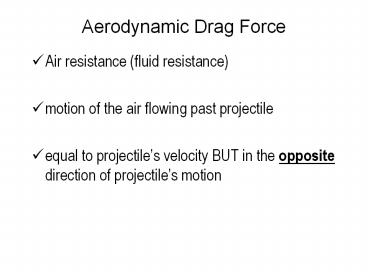 PPT – Aerodynamic Drag Force PowerPoint presentation | free to download ...