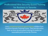 PPT – Security Guard in Toronto at Your Service PowerPoint presentation ...