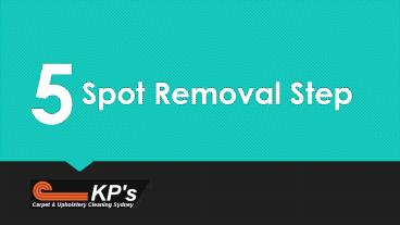 5 Spot Removal Step presentation | free to download